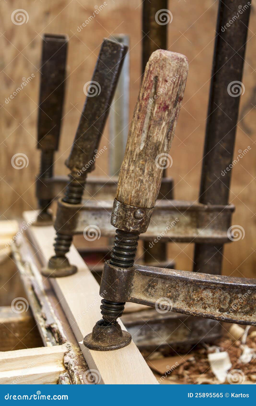 Woodworking clamps stock image. Image of construction - 25895565