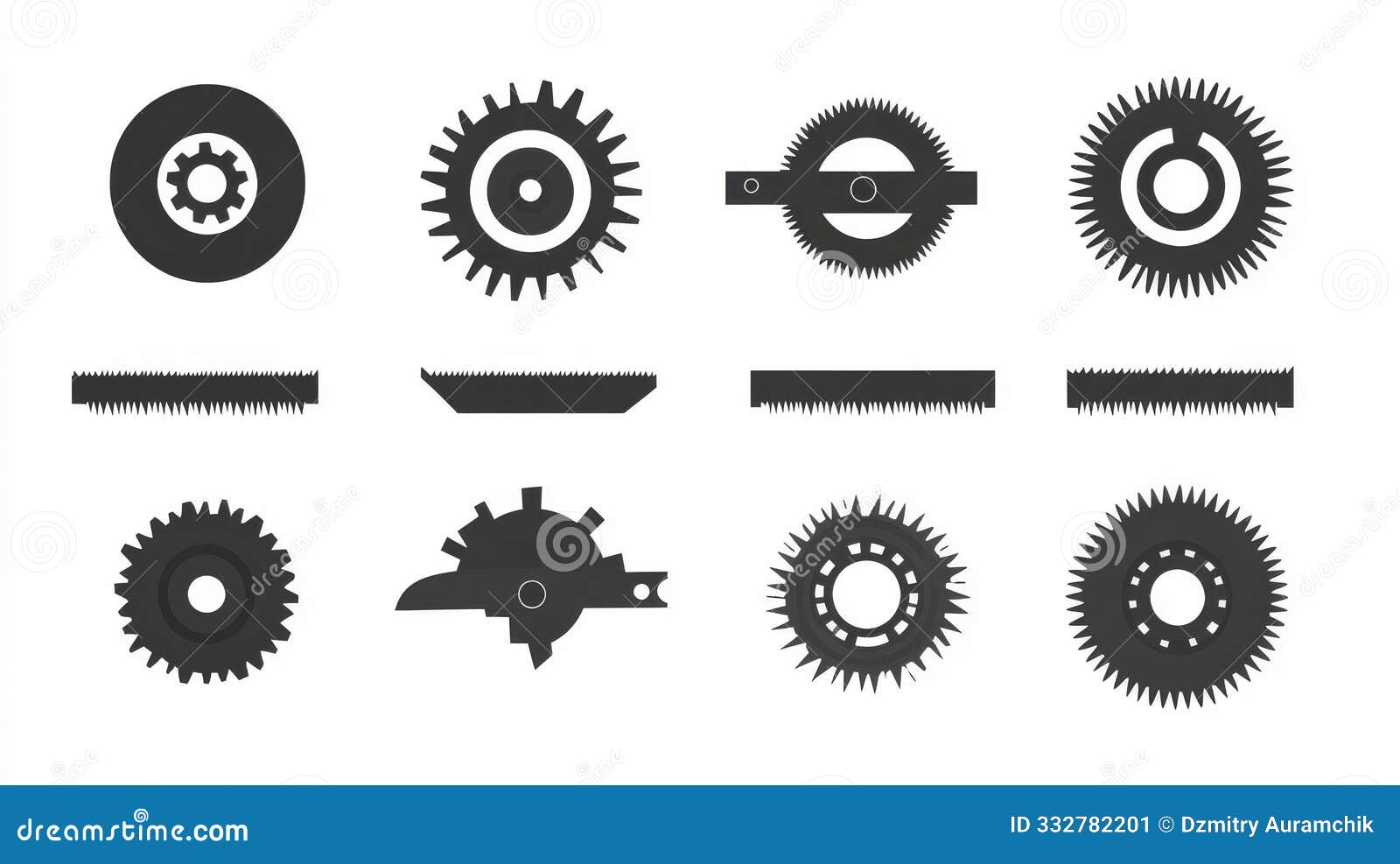 Woodworking Machine Blade Silhouettes in Modern Style Stock ...