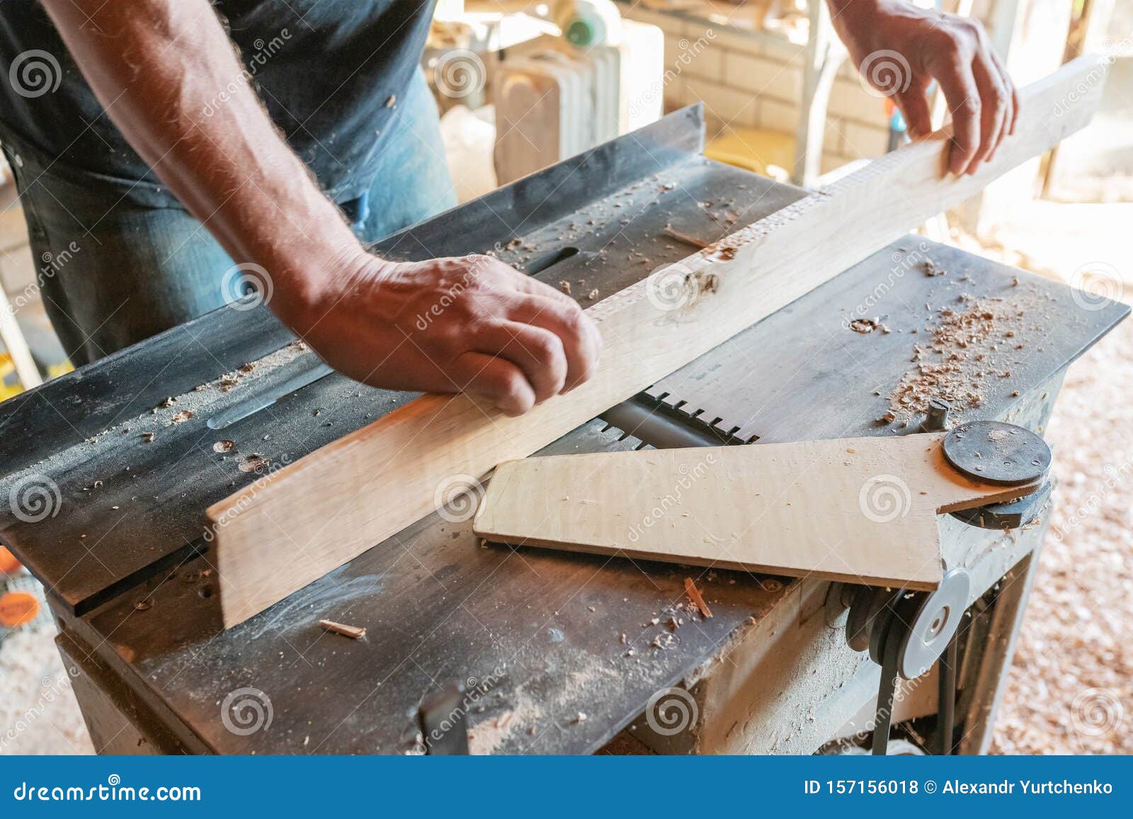 Woodworking Machine Cutting Wood Stock Photo - Image of carpentry ...