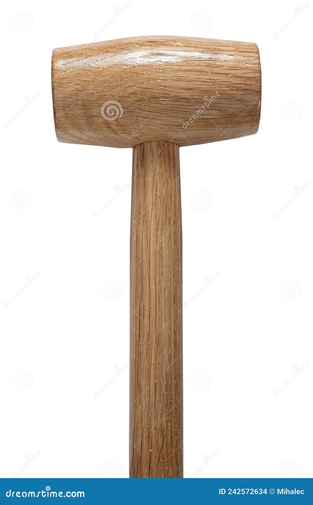 Woodworking Tools Classic Round Shaped Wooden Mallet Isolated Stock ...