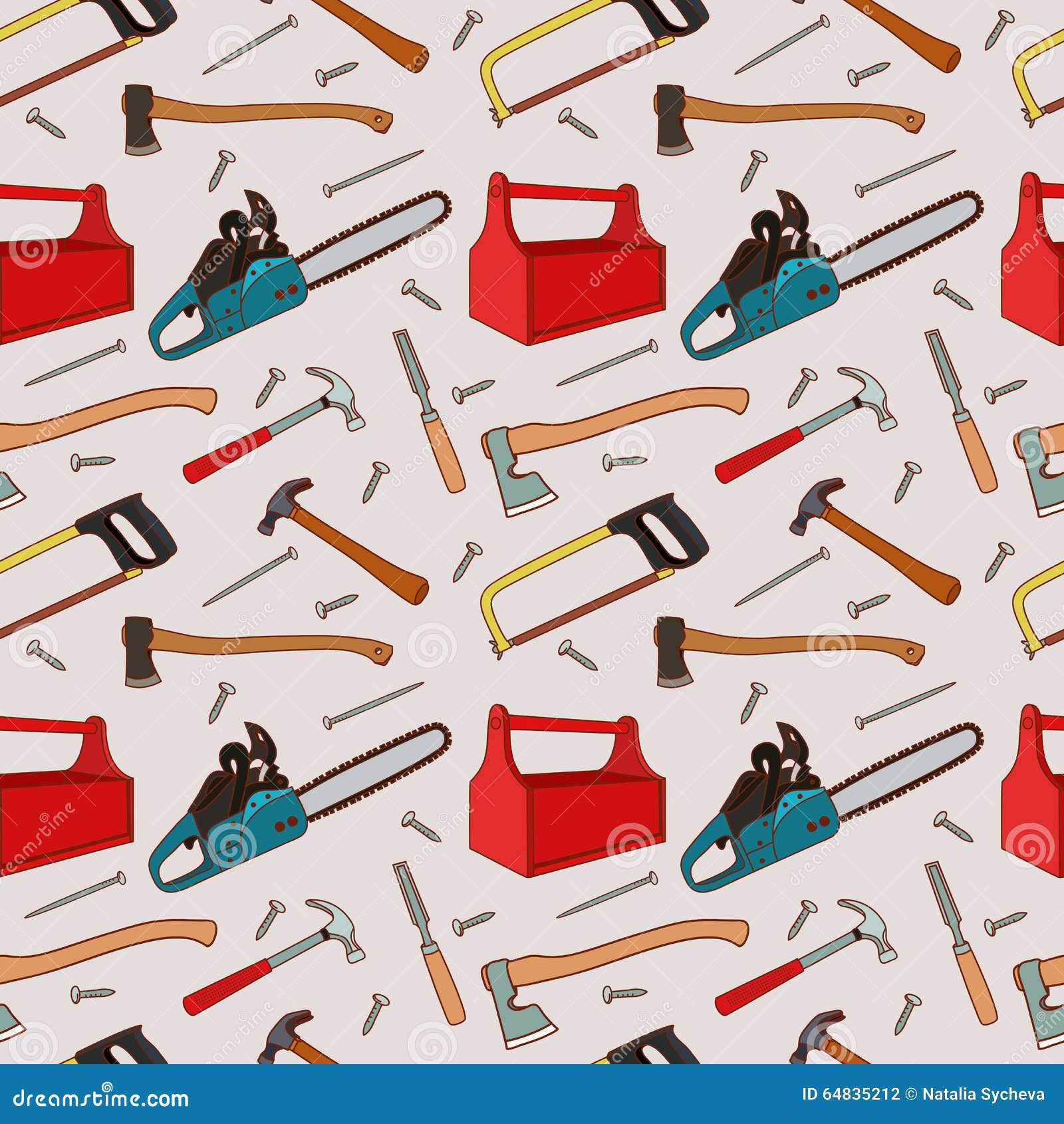 Woodworking tools pattern stock vector. Illustration of icon - 64835212