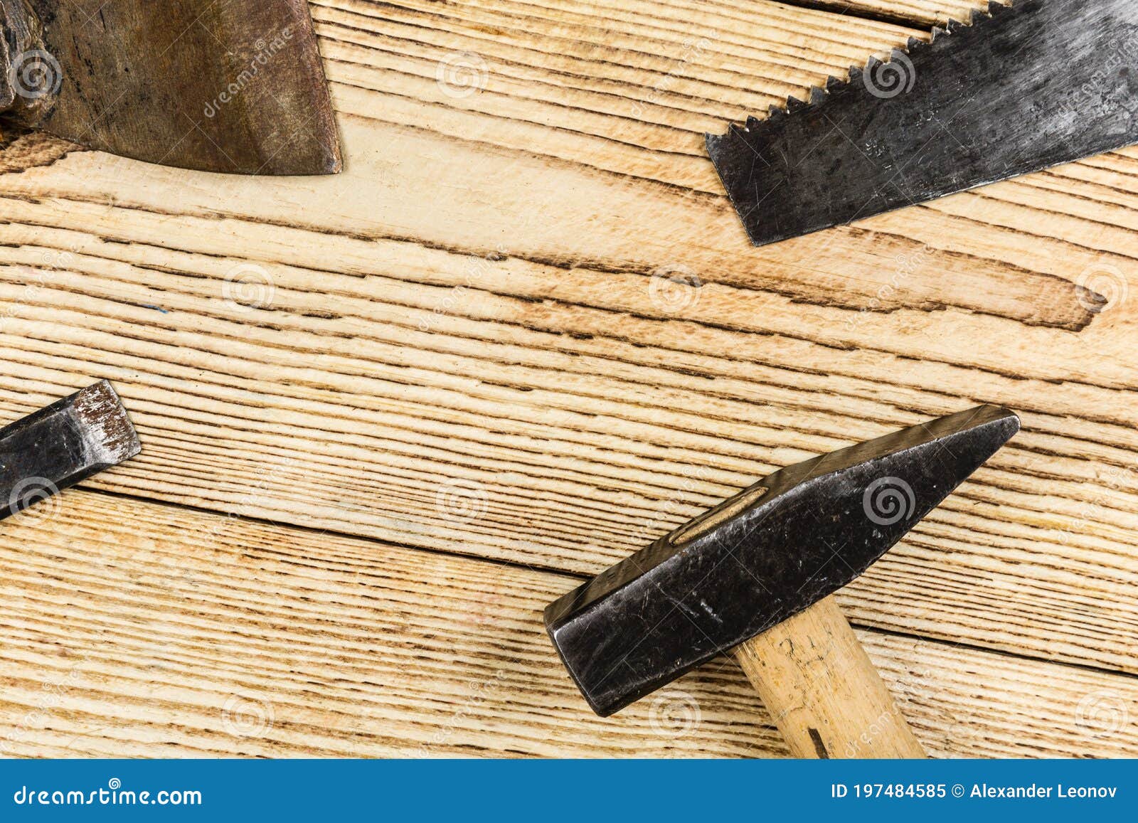 Woodworking Tools and Wood Background. Stock Image - Image of industry ...