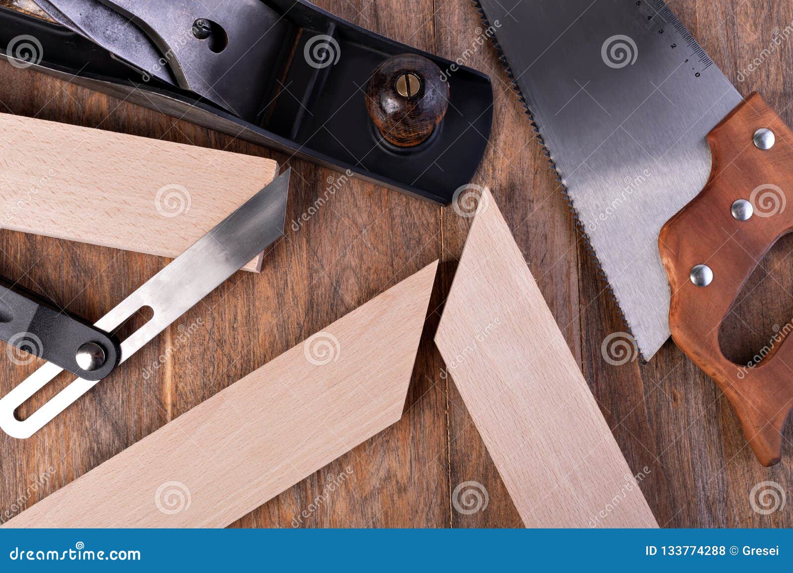 Woodworking tools stock photo. Image of construction - 133774288