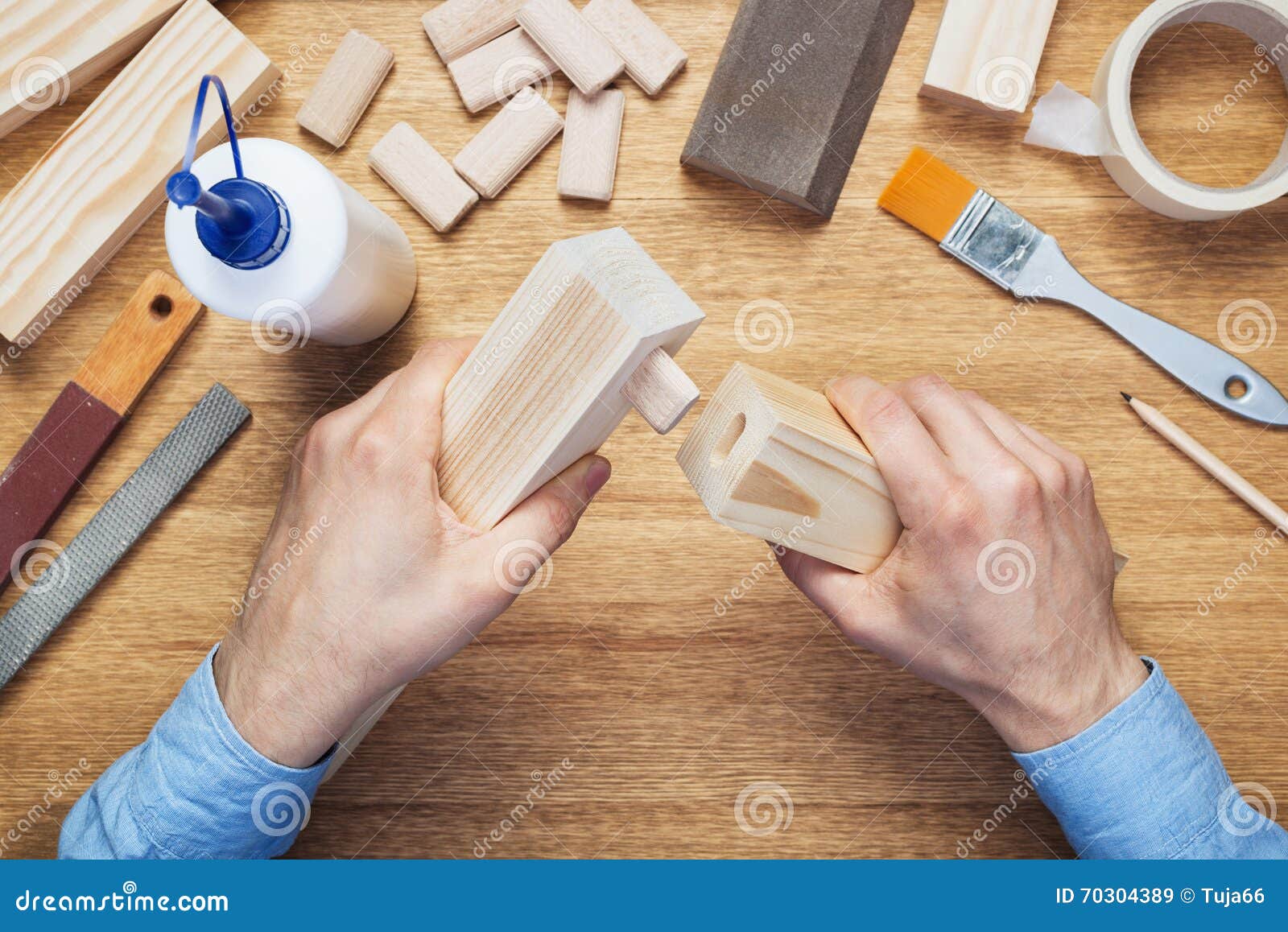 Woodworking Workshop Table Top Stock Image - Image of repair, hardware ...
