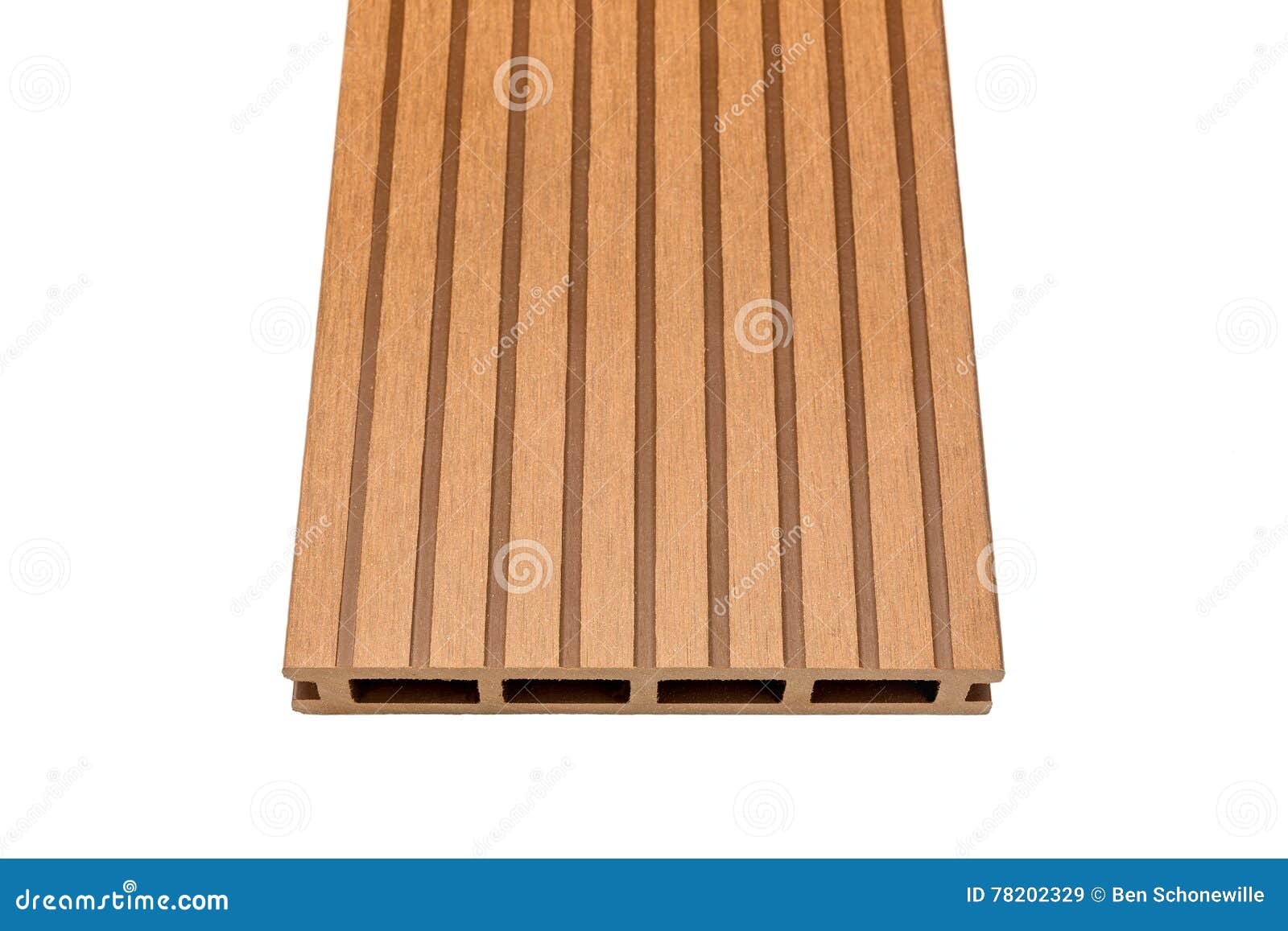 Woody Composite Decking Board on White Stock Image - Image of composite ...