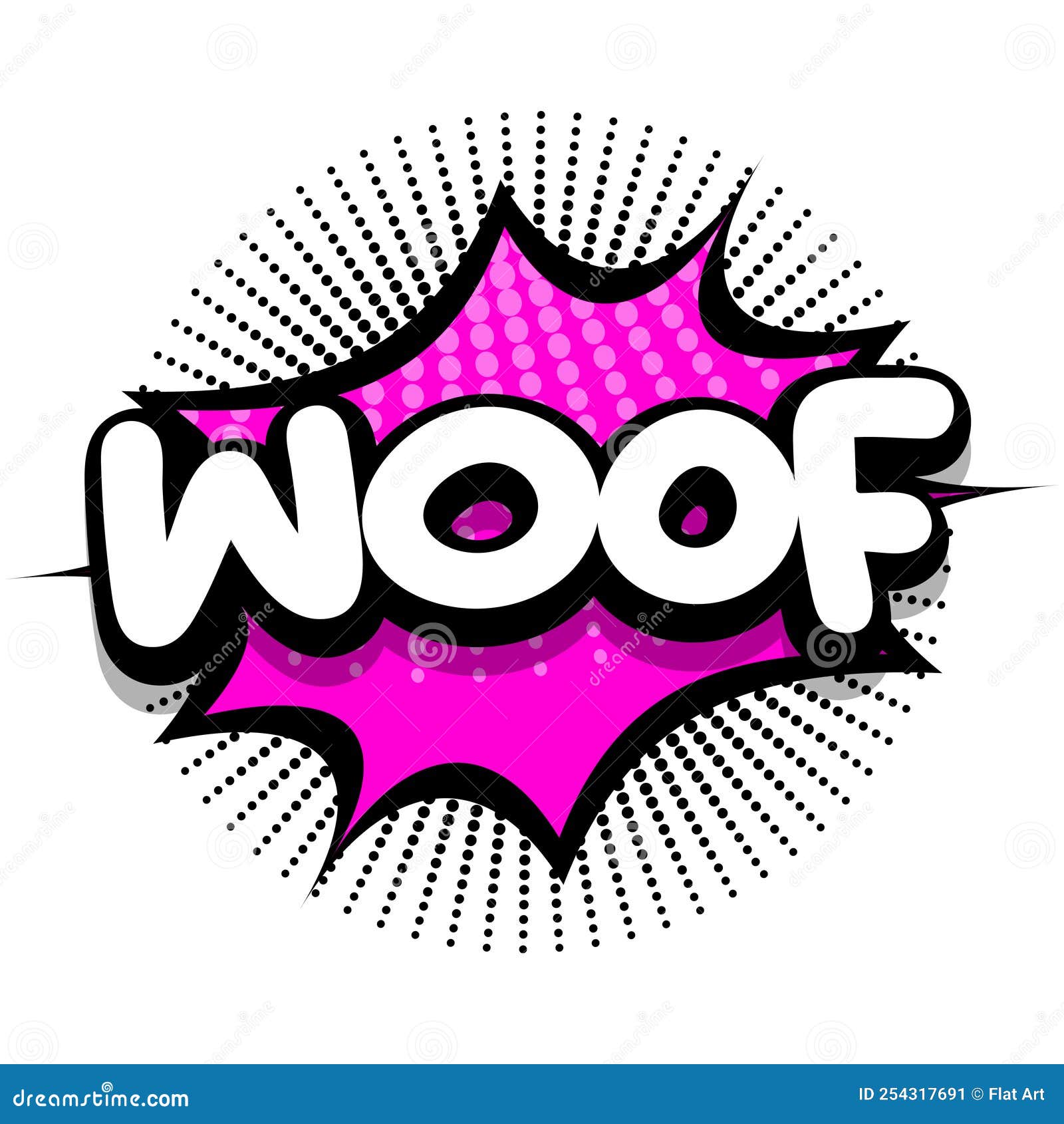Woof Comic Word Cartoon Vector | CartoonDealer.com #96054303