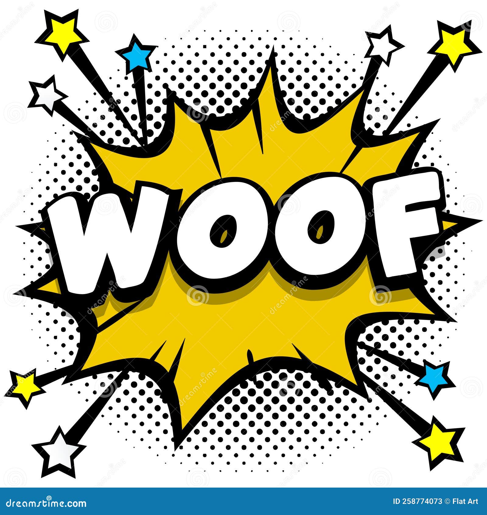 Explosion Woof Cartoon Stock Photo | CartoonDealer.com #93840126