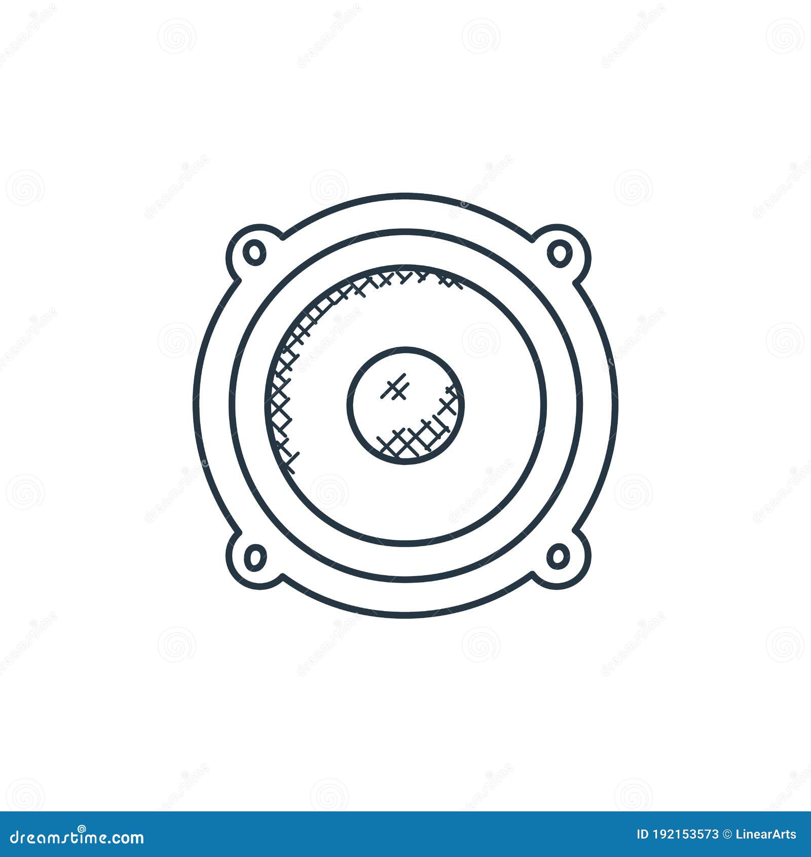 Woofer Icon Vector from Music Concept. Thin Line Illustration of Woofer ...