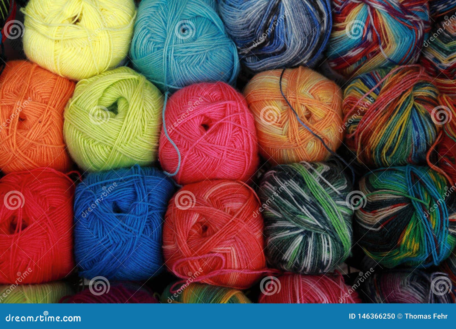 Wool Balls with Different Colours Stock Photo - Image of color ...