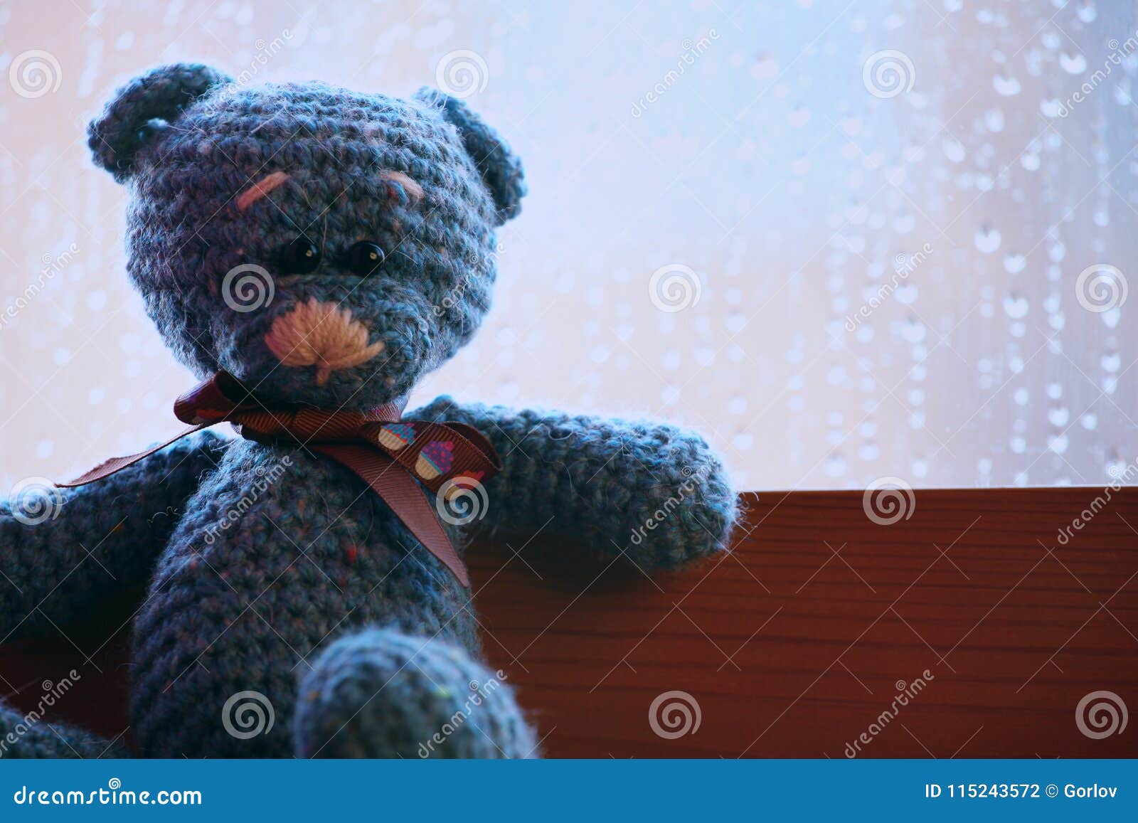 Wool Bear Rain Drops Window Stock Photo - Image of brown, drawing ...