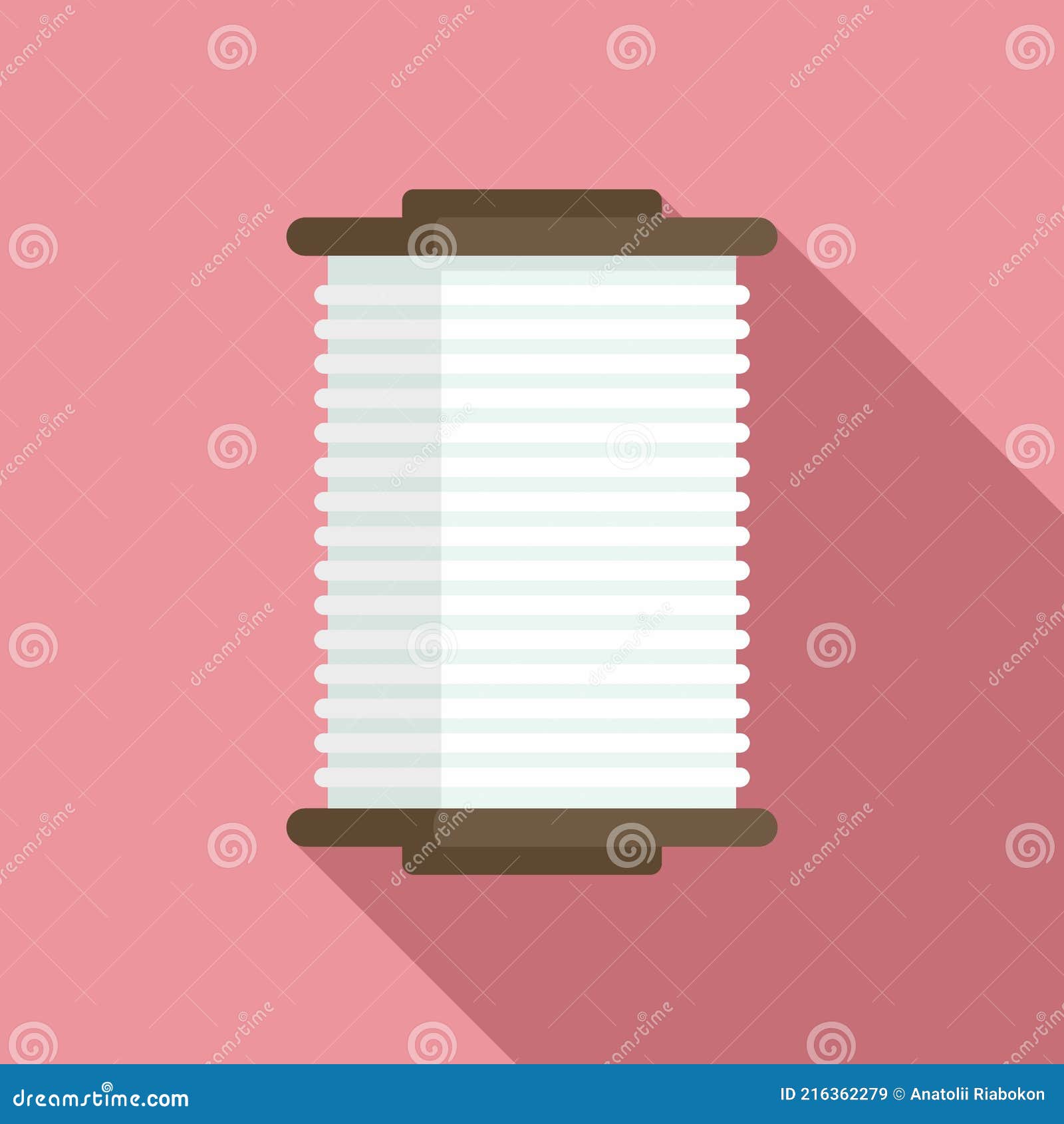Wool Bobine Icon Flat Style Stock Vector Illustration Of Thread