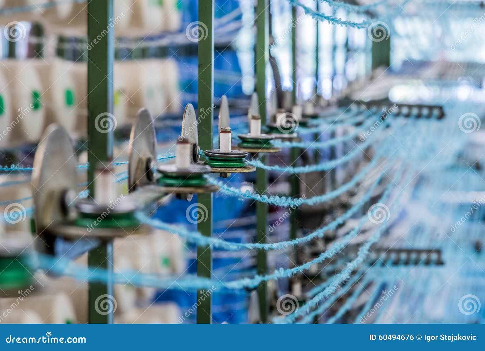 Wool Cabling Process Close Up Stock Photo - Image of manufacturing ...