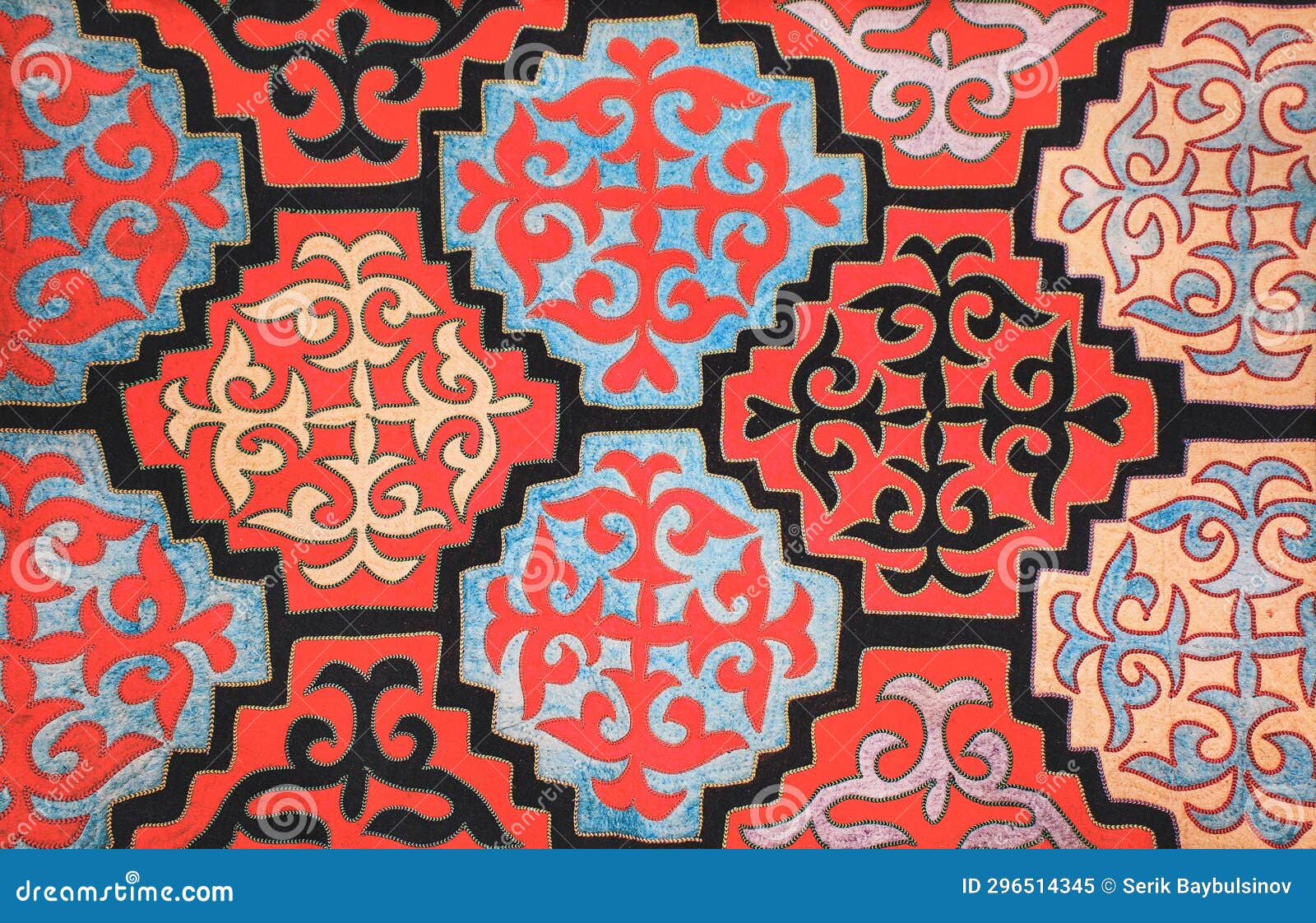 Wool Carpet , Kazakh Pattern Stock Image - Image of traditional, wool ...
