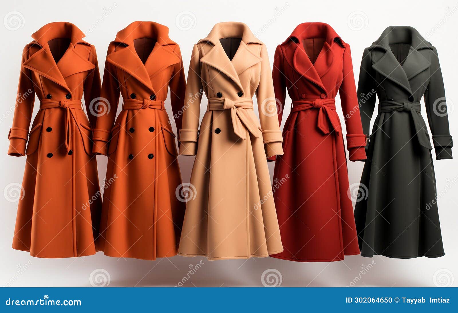 Wool Coats Isolated on a Transparent Background. Stock Illustration ...