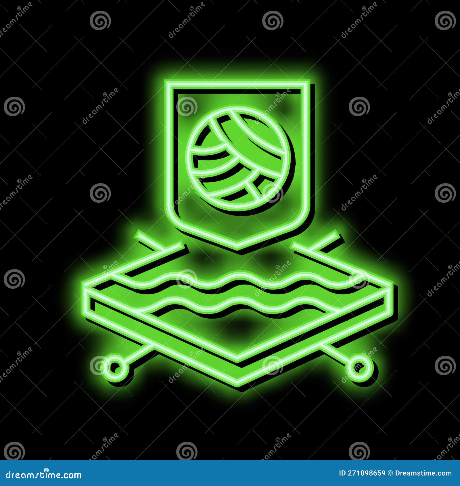 Wool Fabrics Properties Neon Glow Icon Illustration Stock Vector ...