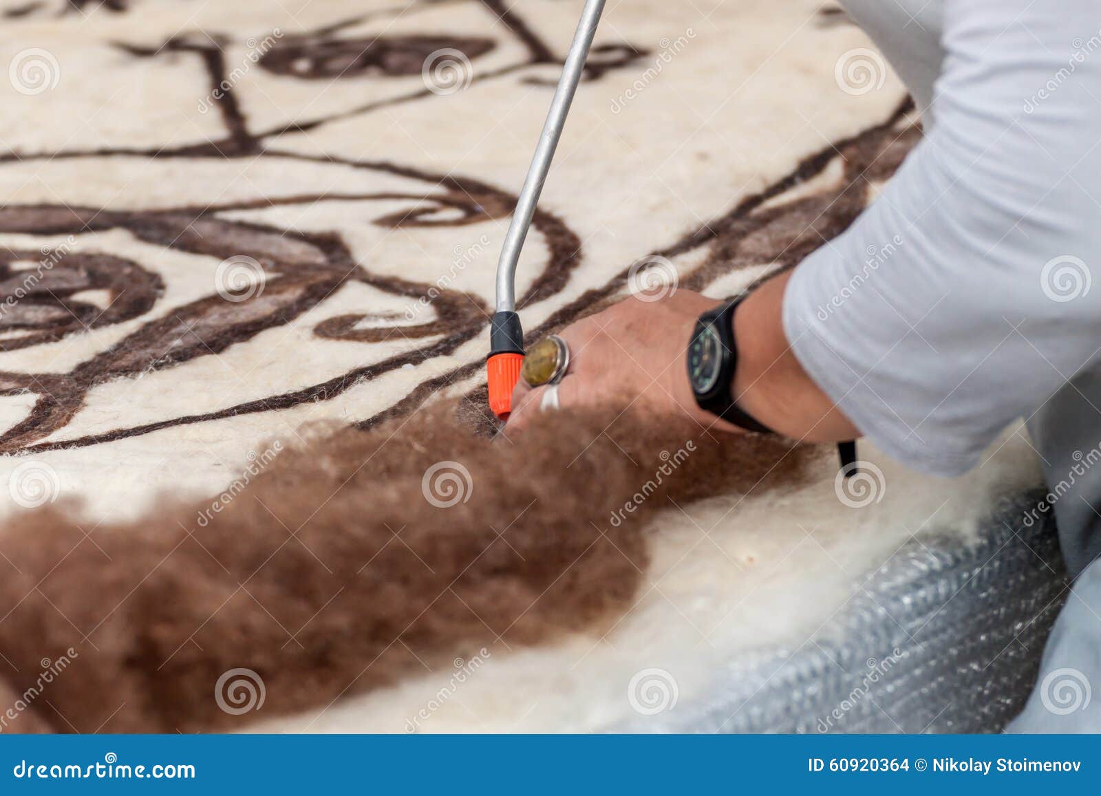 Wool felting stock photo. Image of female, felting, woman - 60920364