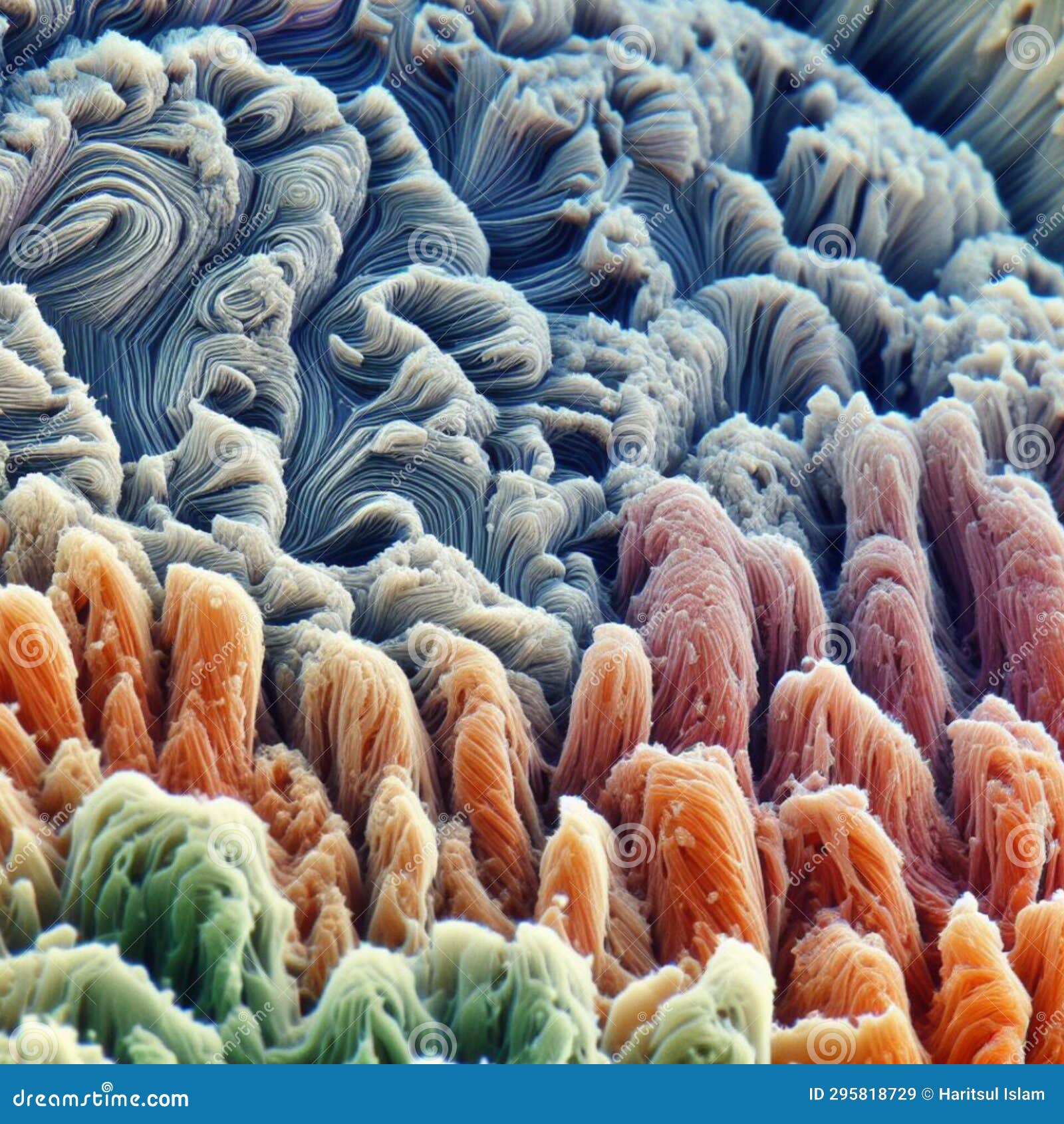 Wool Fibers Viewed with a Microscope Stock Image - Image of detail ...