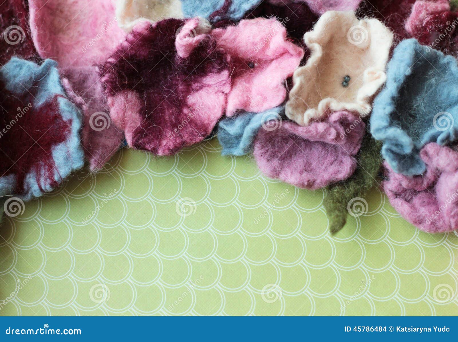 Wool flowers stock photo. Image of blue, green, background - 45786484