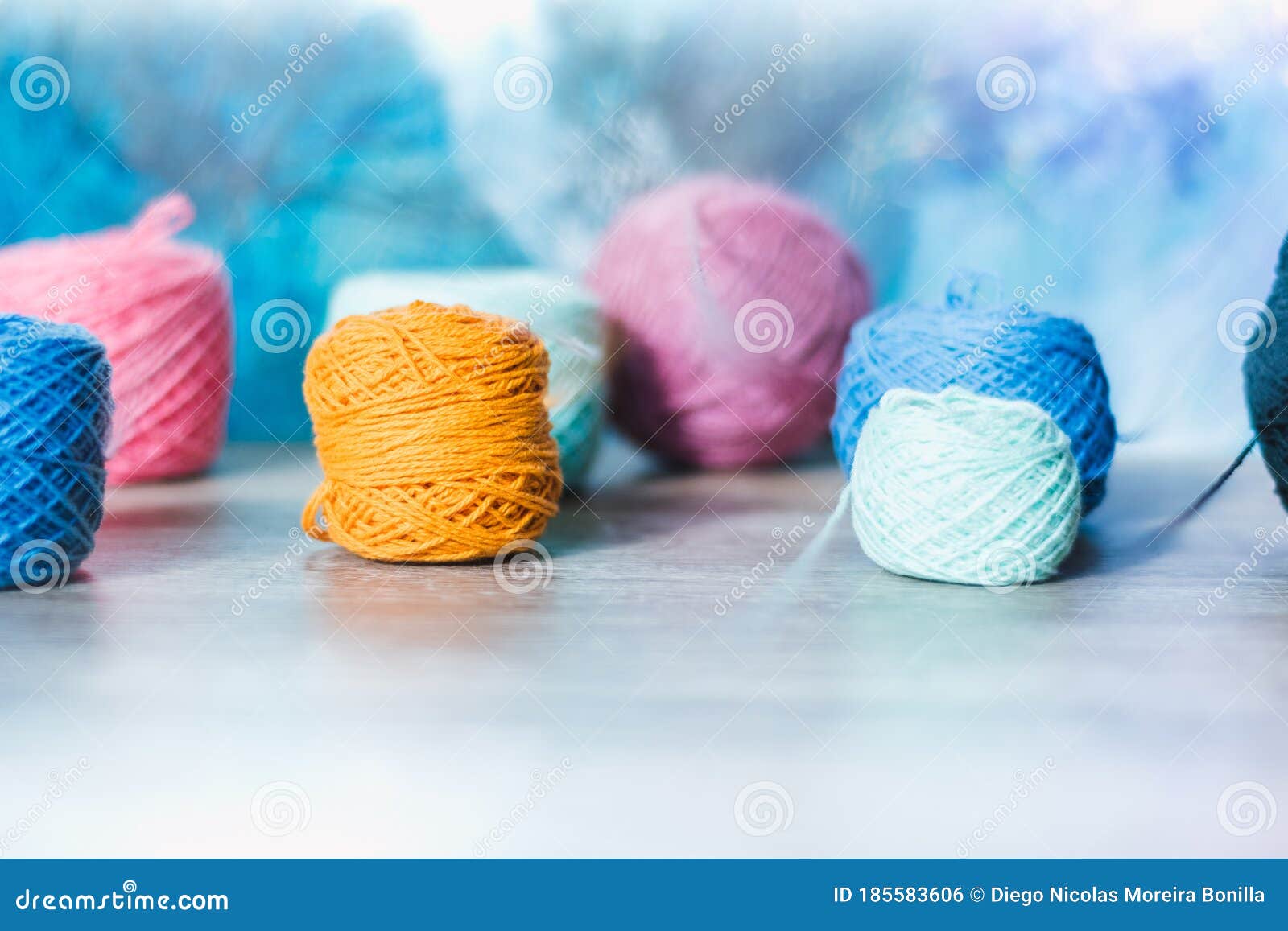 Wool Hand Made Craft Objects Stock Photo - Image of hand, copy: 185583606