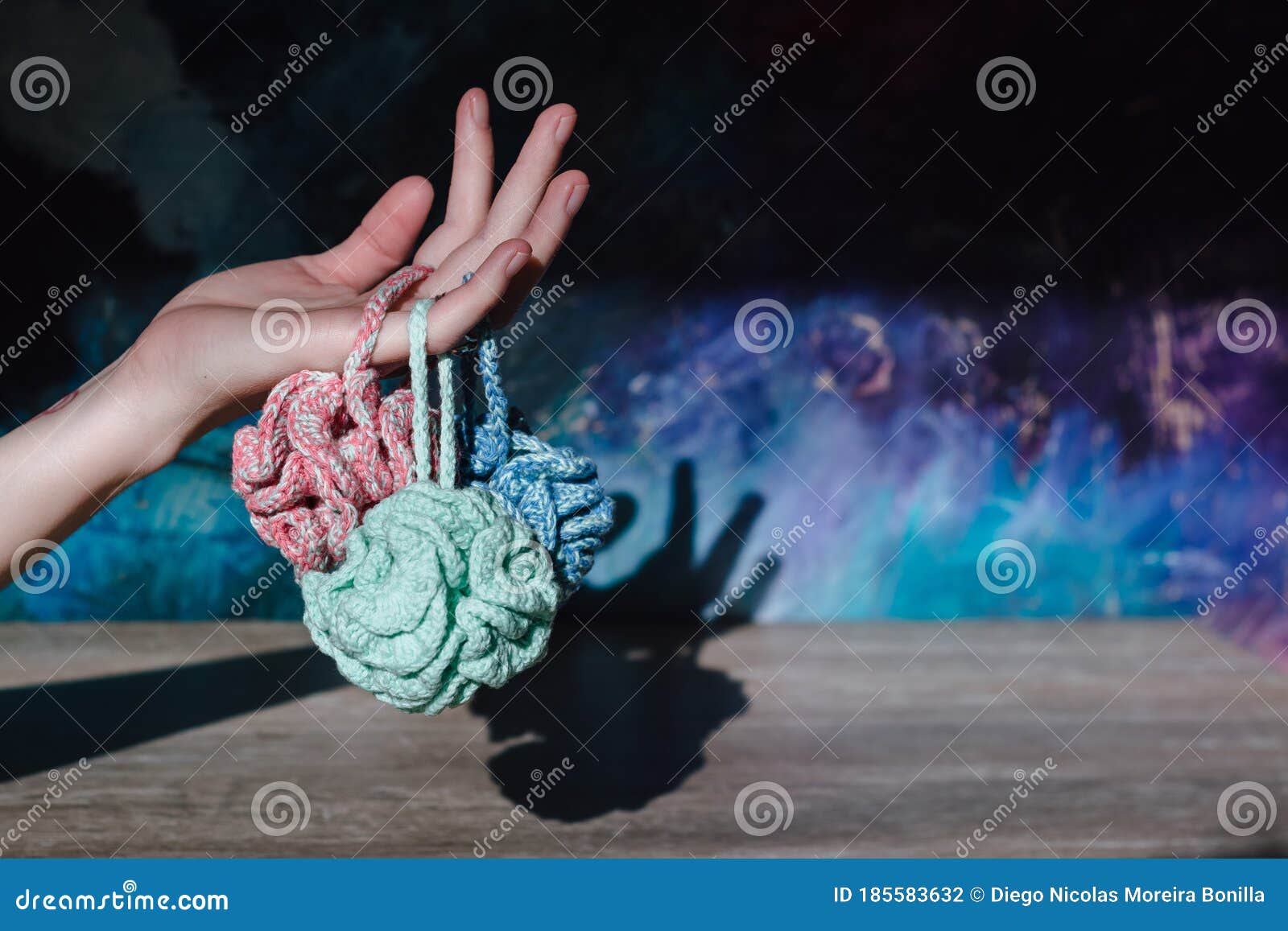 Wool Hand Made Craft Objects Stock Photo - Image of closeup, copy ...