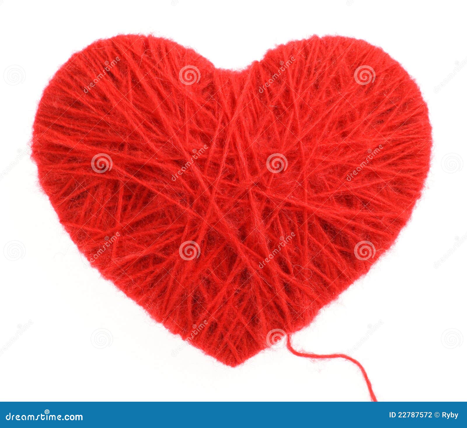 Wool heart stock photo. Image of yarn, wool, sign, isolated - 22787572