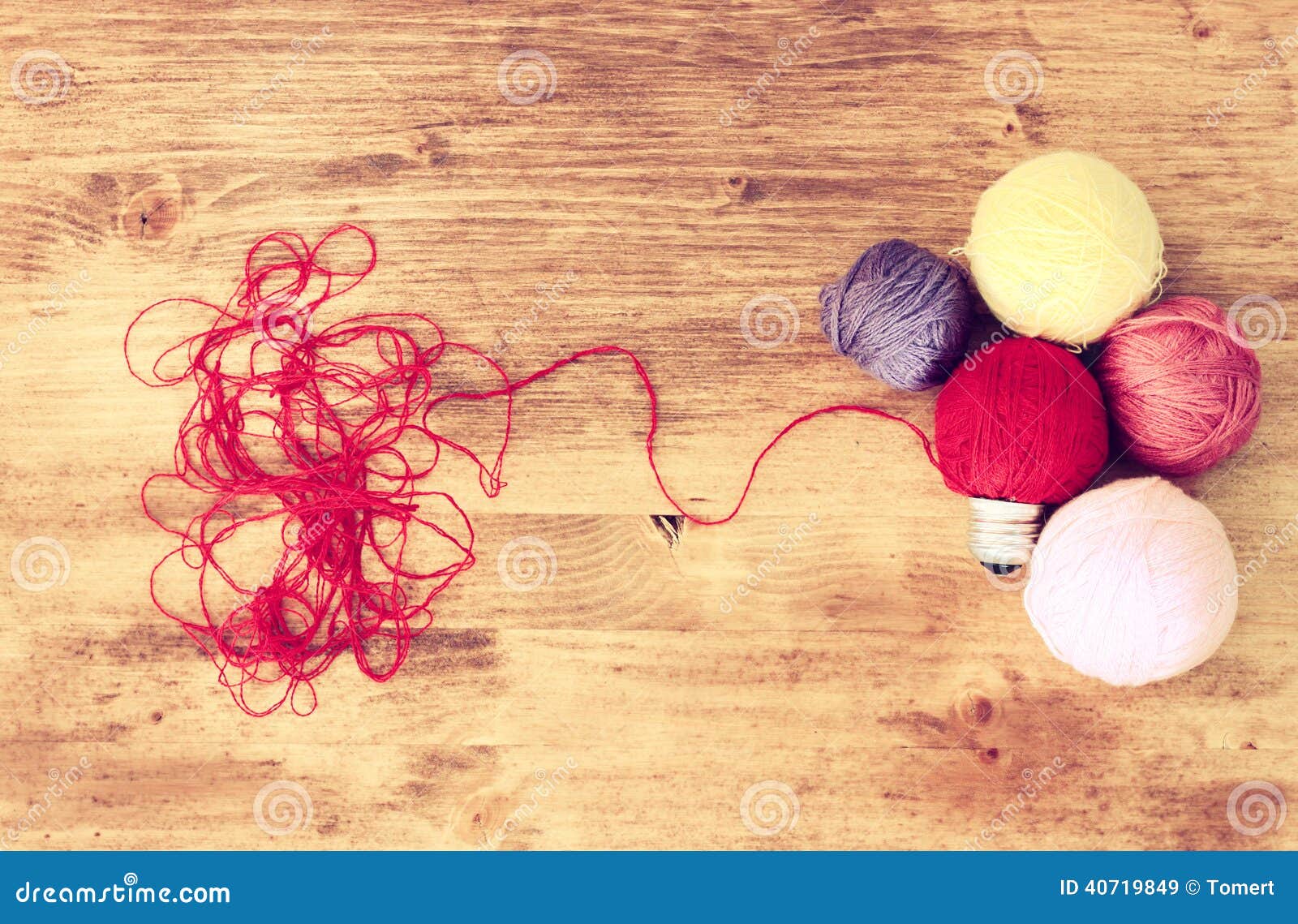 Wool light bulb stock image. Image of abstract, motivation - 40719849