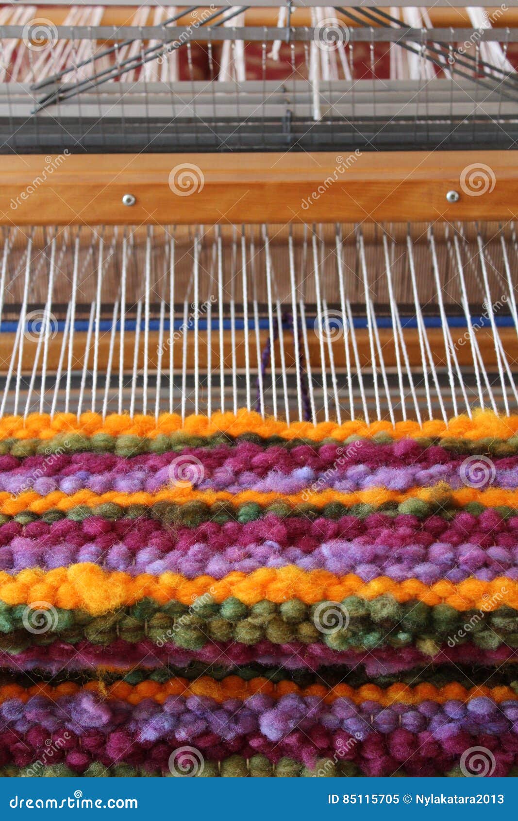 Wool Loom Weaving stock image. Image of grease, flick - 85115705
