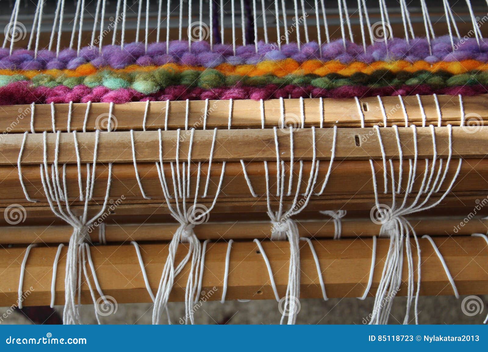 Wool Loom Weaving stock image. Image of felting, loom - 85118723
