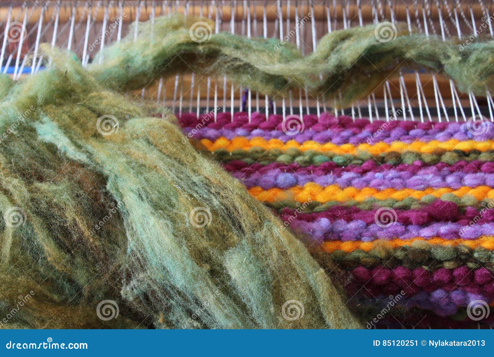 Wool Loom Weaving stock image. Image of farm, handmade - 85120251