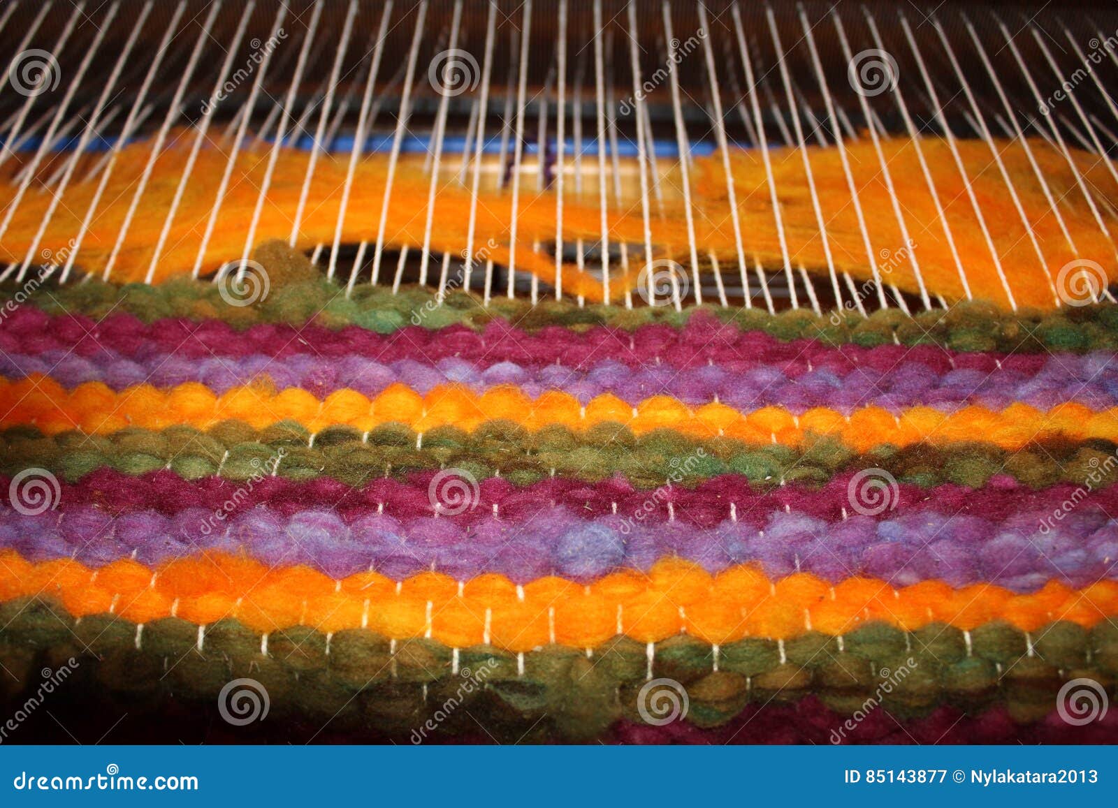 Wool Loom Weaving stock image. Image of animals, combing - 85143877