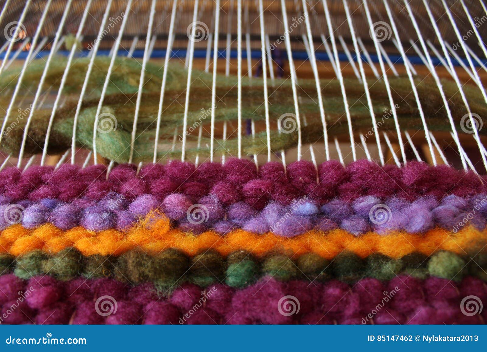 Wool Loom Weaving stock photo. Image of luster, shepherd - 85147462