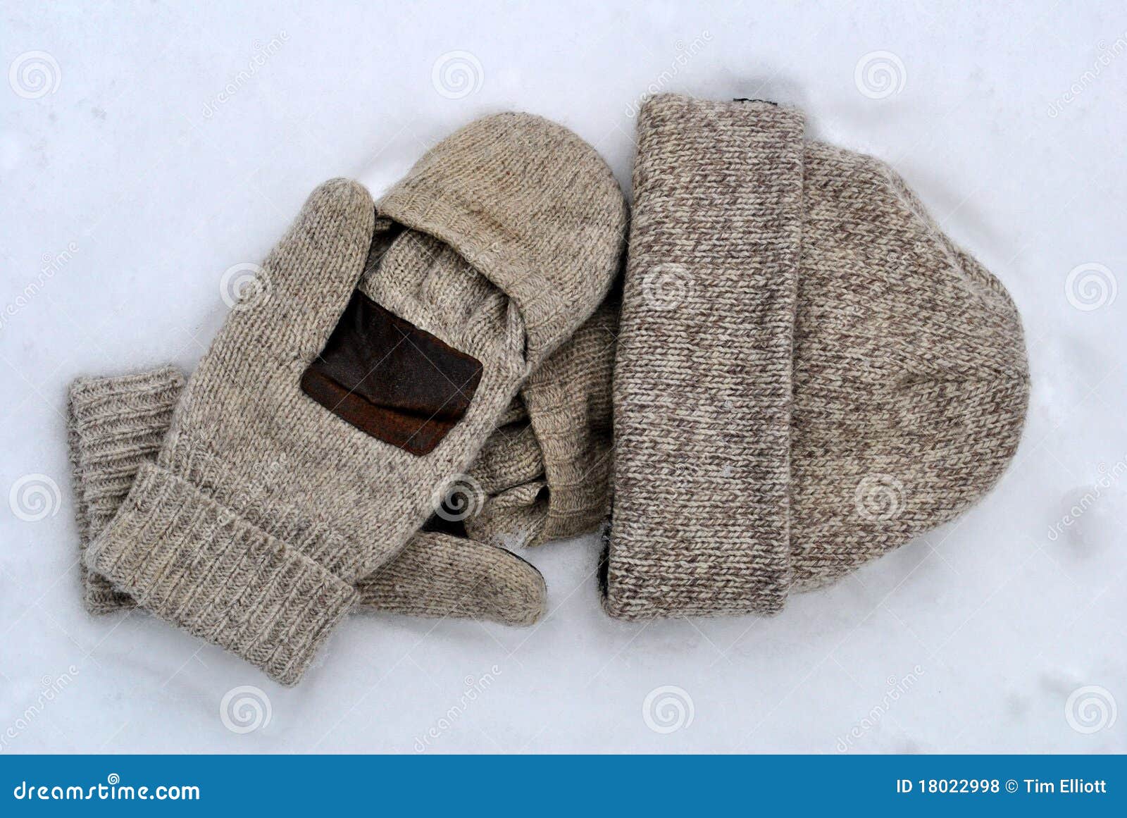 Wool Mittens and Hat stock photo. Image of warm, hand - 18022998