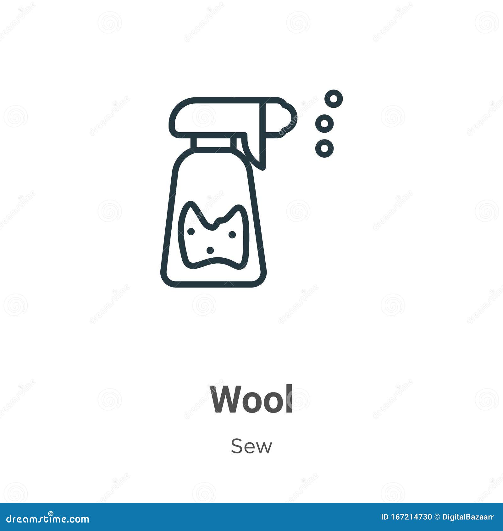 Wool Outline Vector Icon. Thin Line Black Wool Icon, Flat Vector Simple ...
