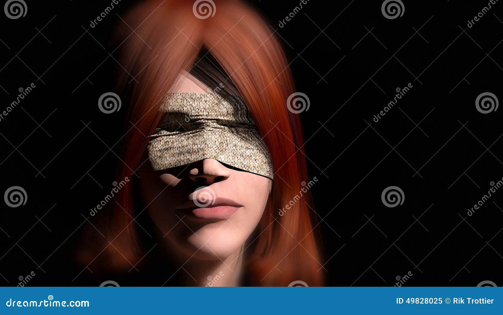 Wool pulled over her eyes stock illustration. Illustration of woman ...