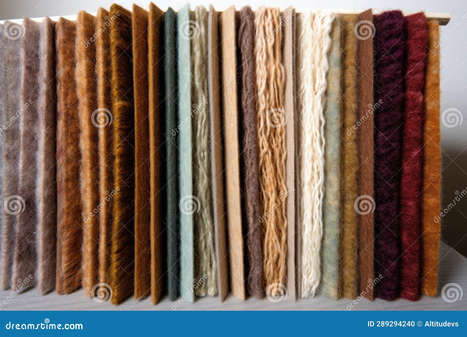 Wool Samples Showing Various Natural Colors Stock Photo - Image of ...