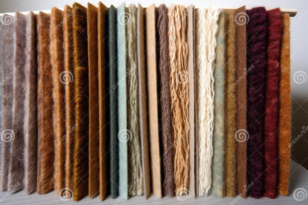 Wool Samples Showing Various Natural Colors Stock Photo - Image of ...