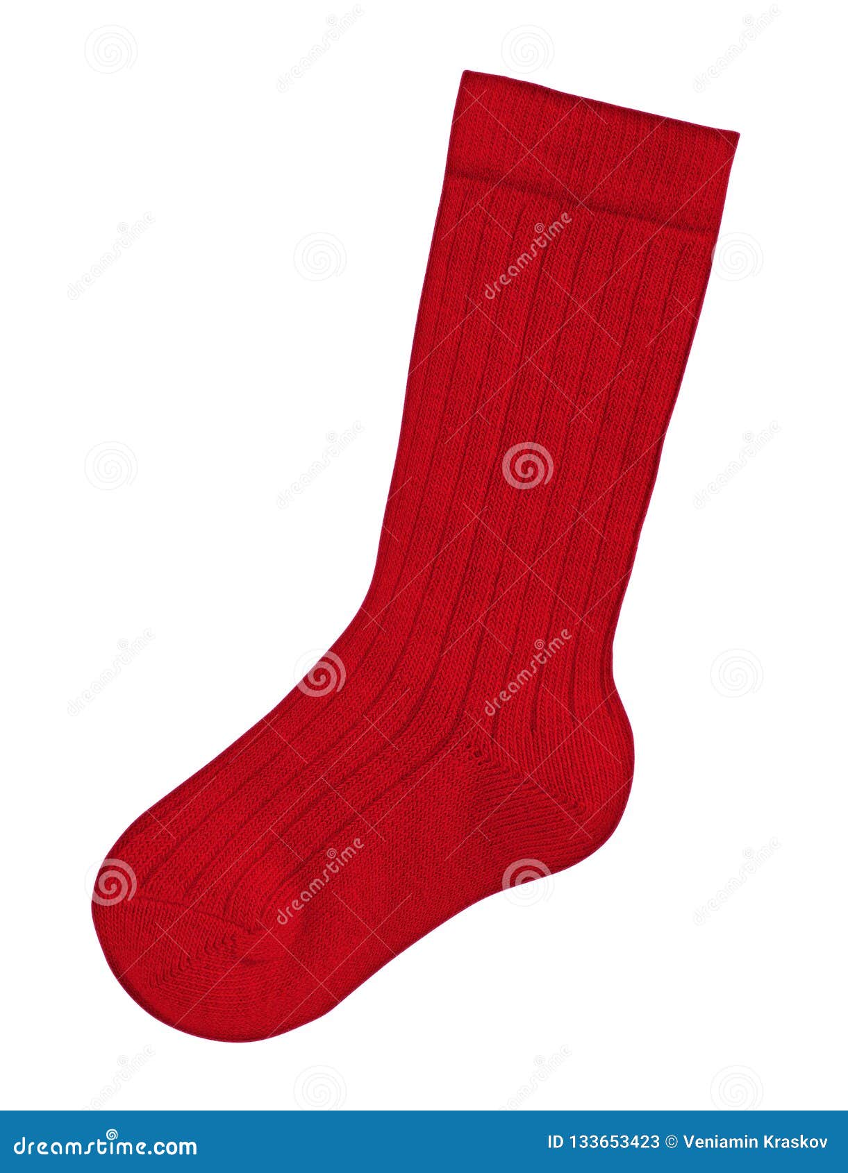 Wool sock isolated - red stock image. Image of wool - 133653423