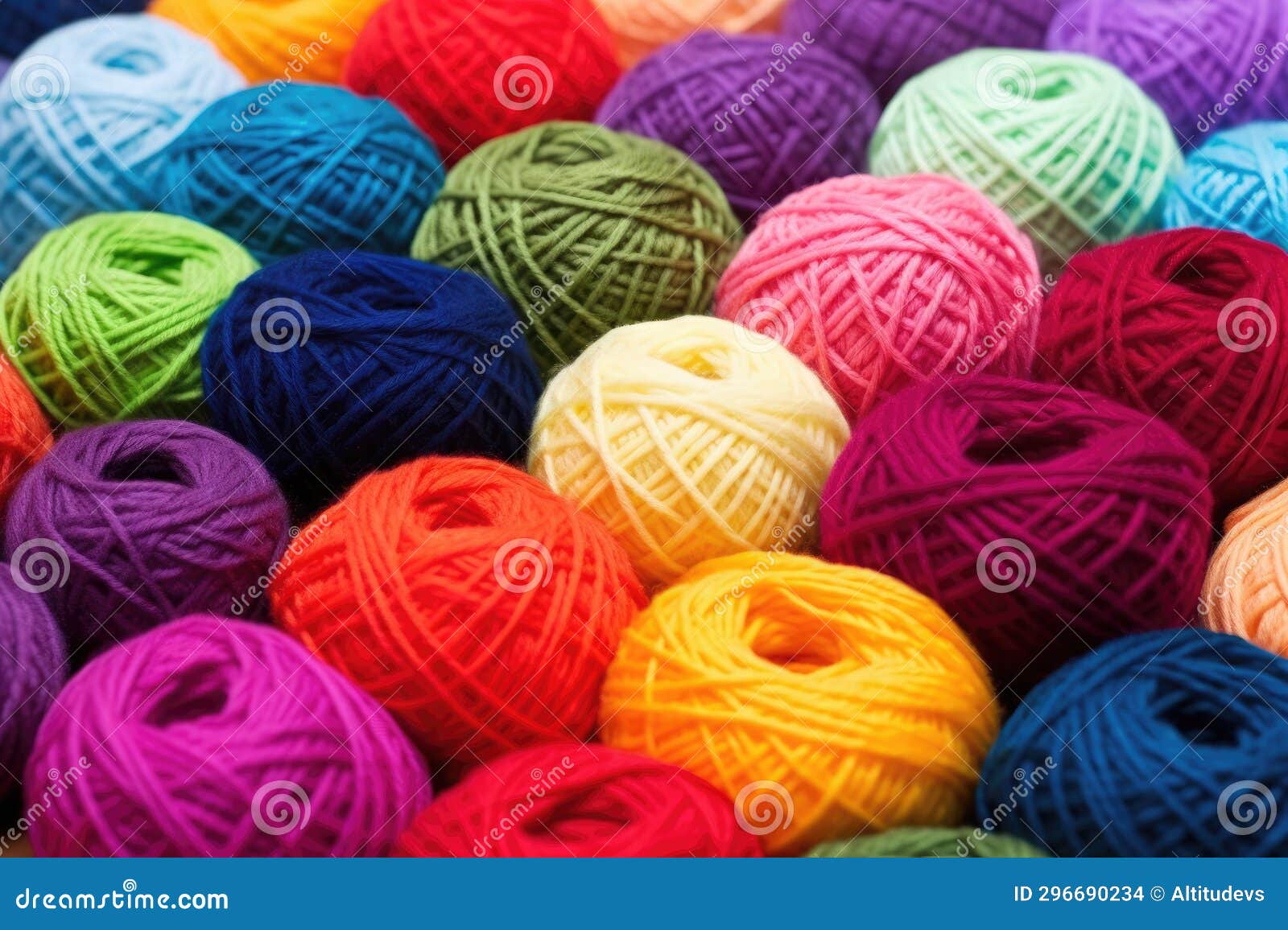 Wool Yarn Balls Arranged by Vibrant Colors Stock Photo - Image of ...