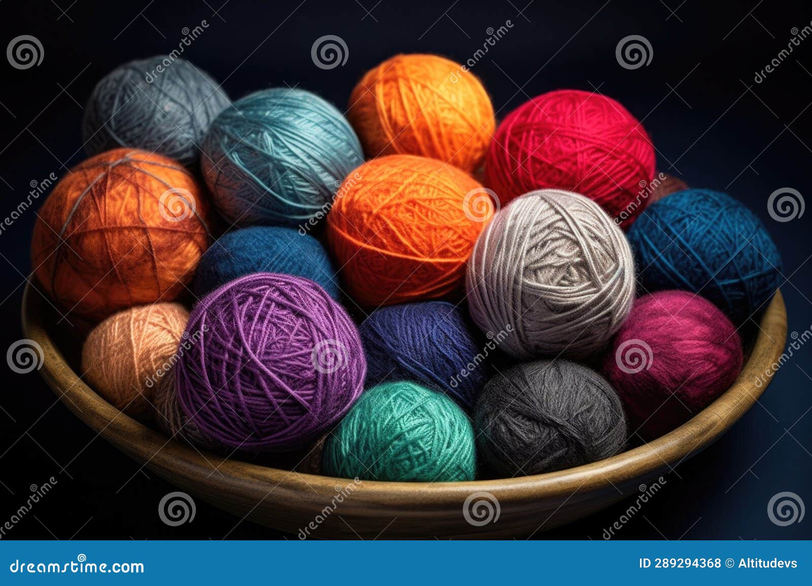 Wool Yarn Balls in Various Colors and Textures Stock Illustration ...
