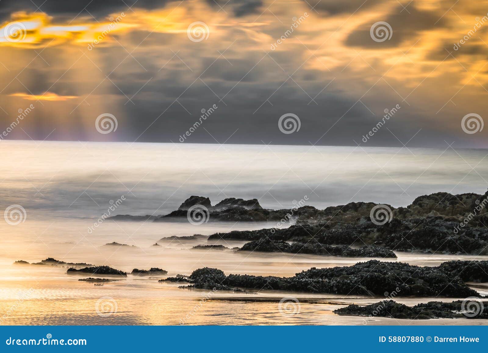 Woolacombe Sunset stock photo. Image of water, atlantic - 58807880