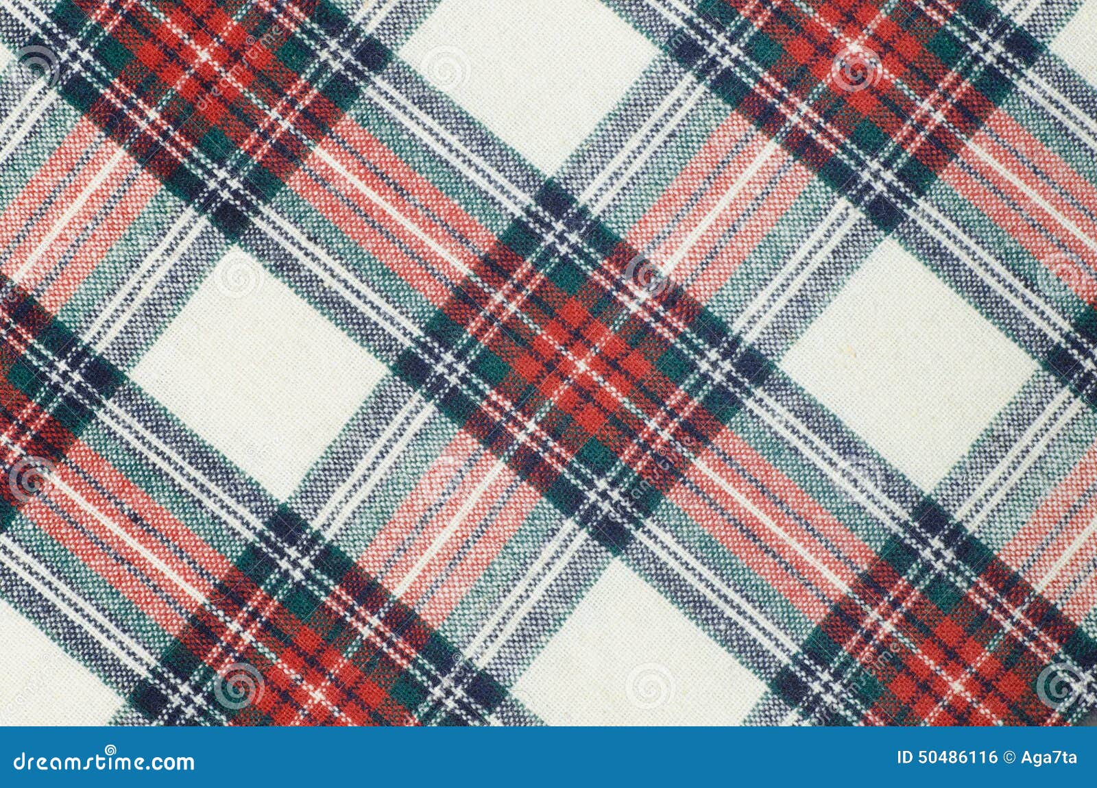Woolen Checkered Fabric Texture Stock Photo - Image of texture, white ...