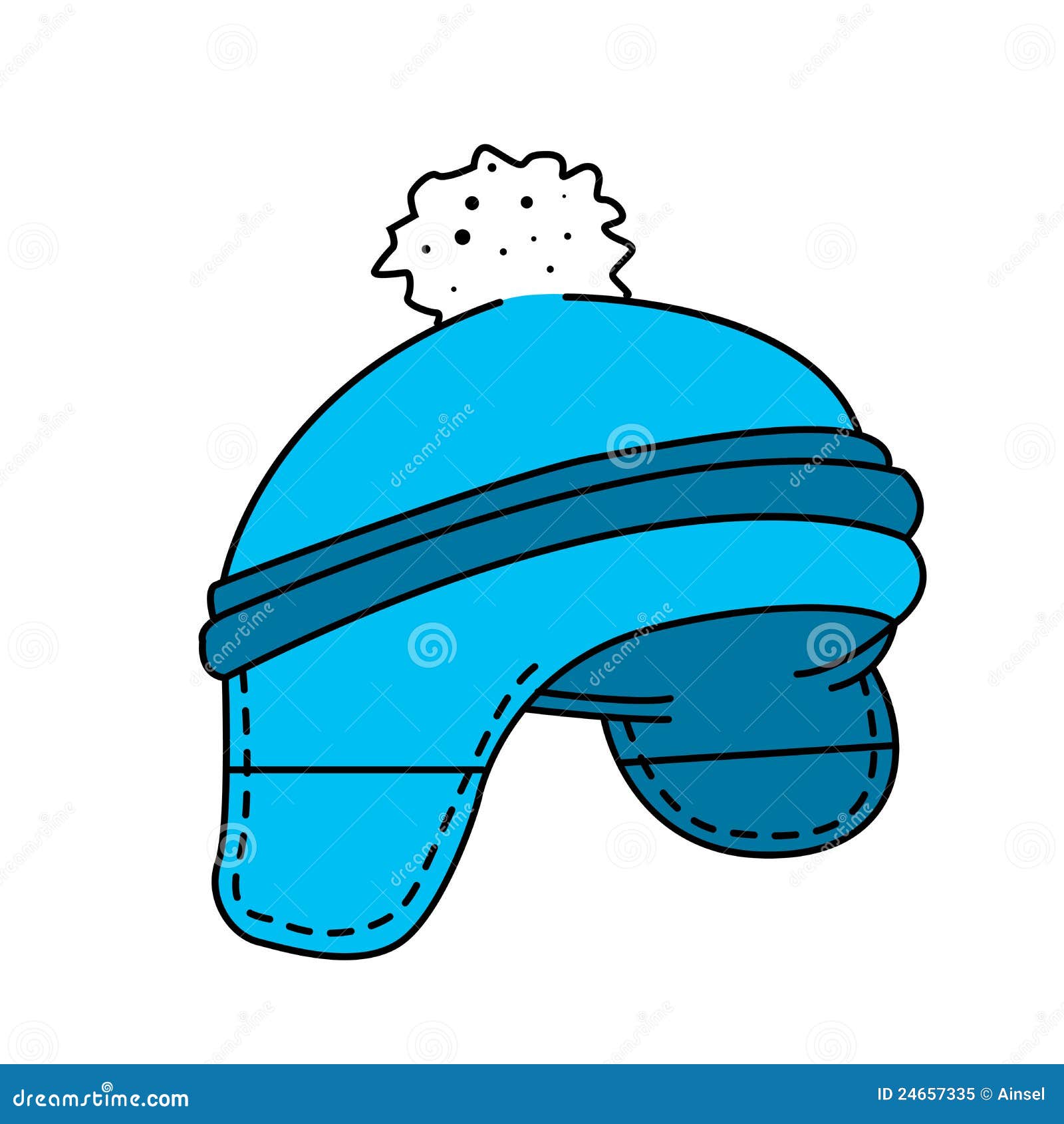 Woolen hat stock vector. Illustration of covering, snow - 24657335