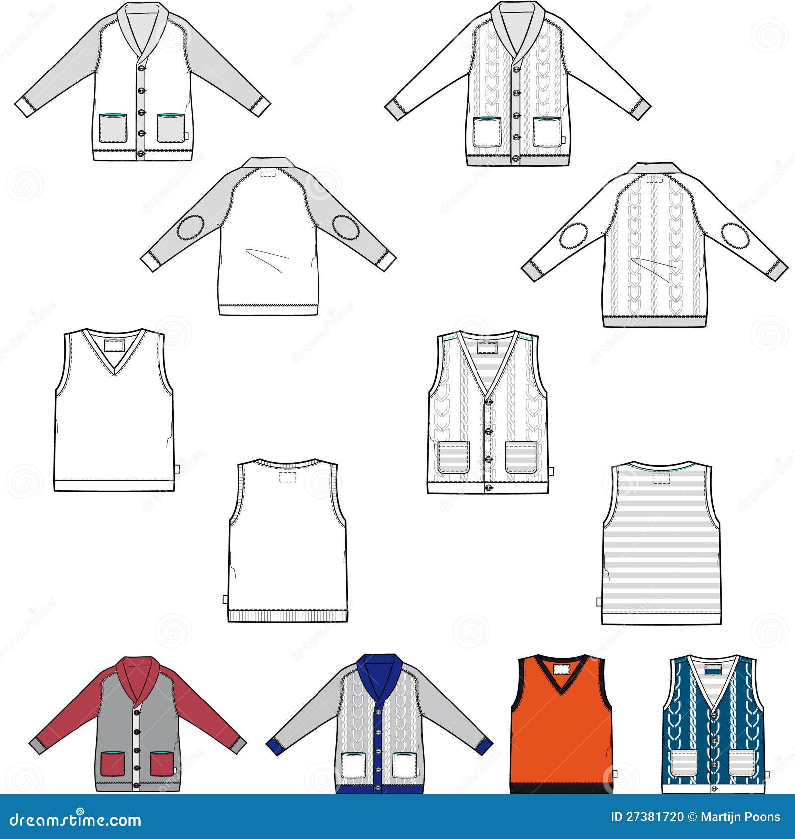 Woolen outfit stock vector. Illustration of fashion, preppy - 27381720