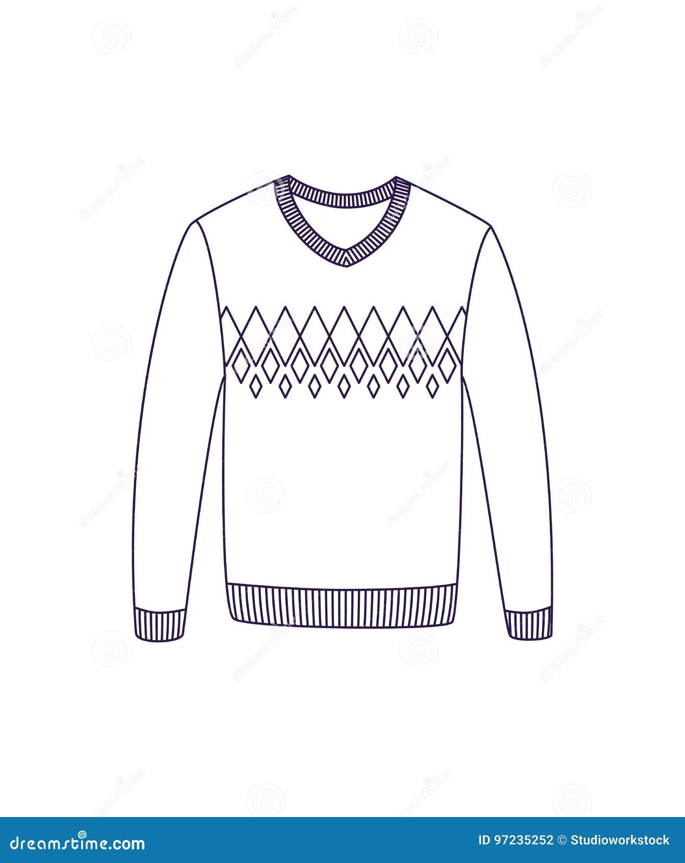 Woolen Pullover Isolated Vector Icon Stock Vector - Illustration of ...