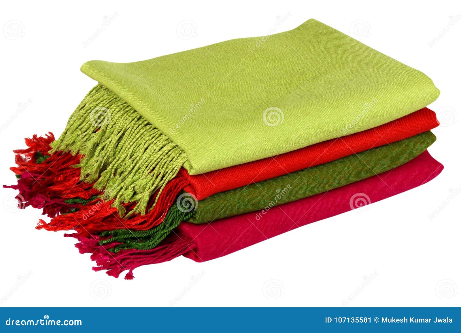 Woolen Shawls Folded Neatly in a Stack Stock Image - Image of rows ...