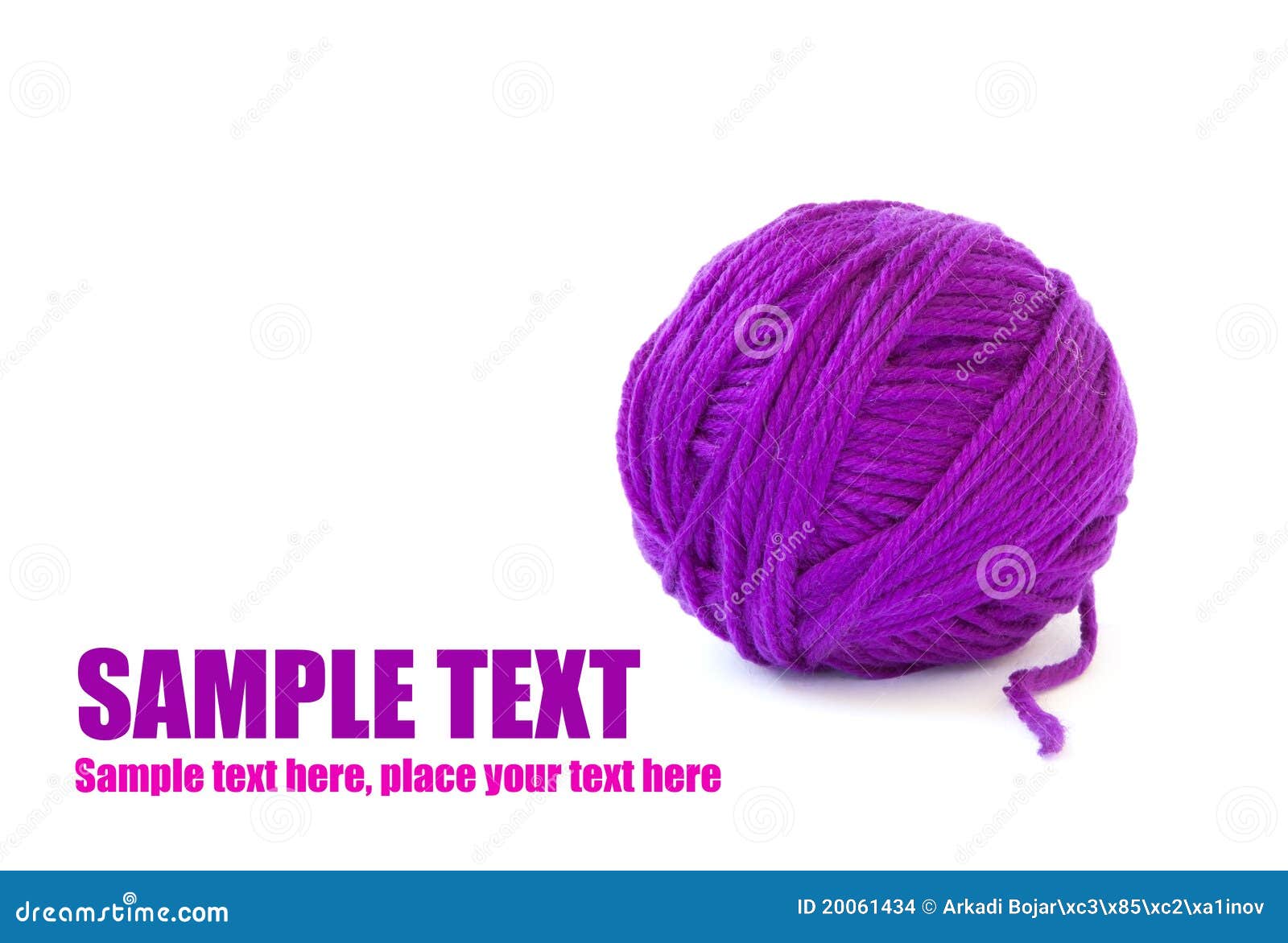 Woollen ball stock photo. Image of isolated, knitting - 20061434