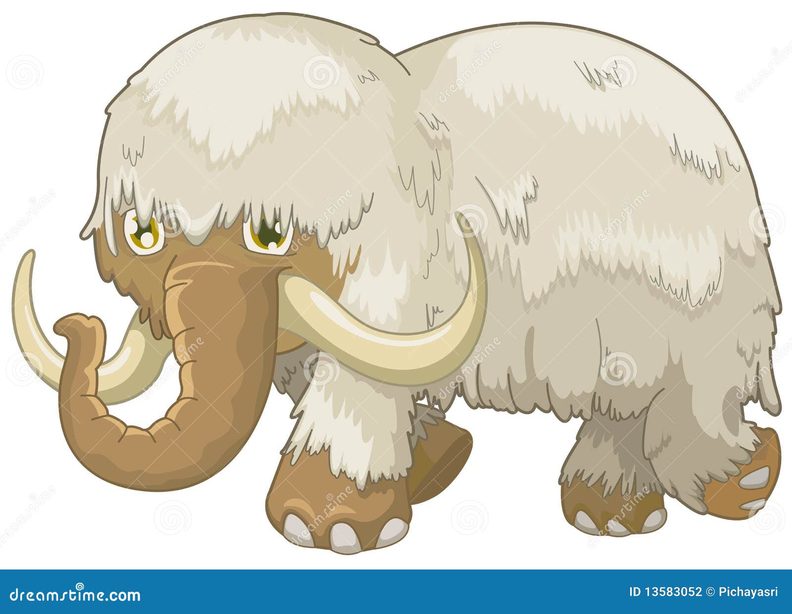 Woolly Mammoth Pixel Art Video Game Cartoon | CartoonDealer.com #228949949