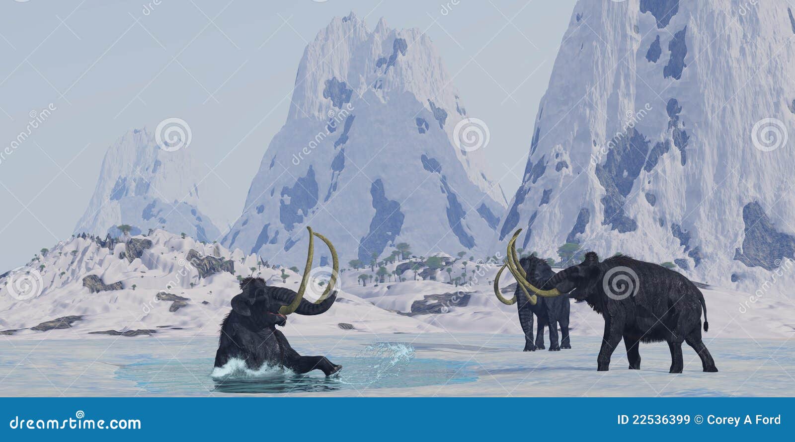 Woolly Mammoth Pixel Art Video Game Cartoon | CartoonDealer.com #228949949