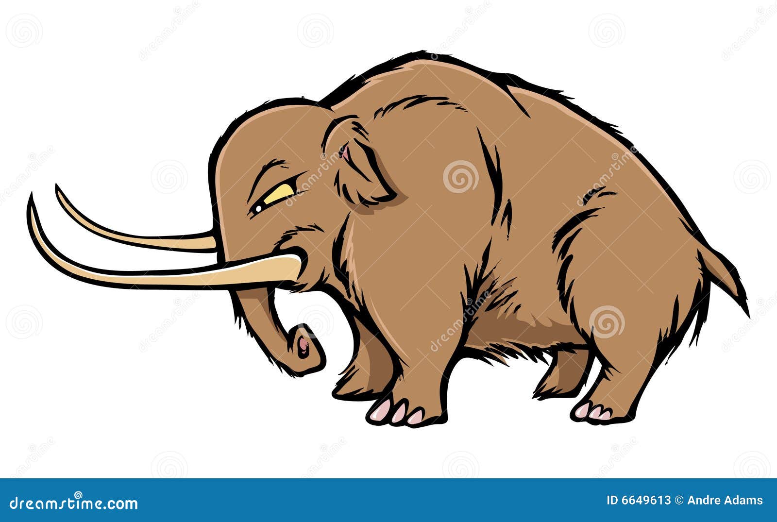 Woolly mammoth stock vector. Illustration of woolly, team - 6649613