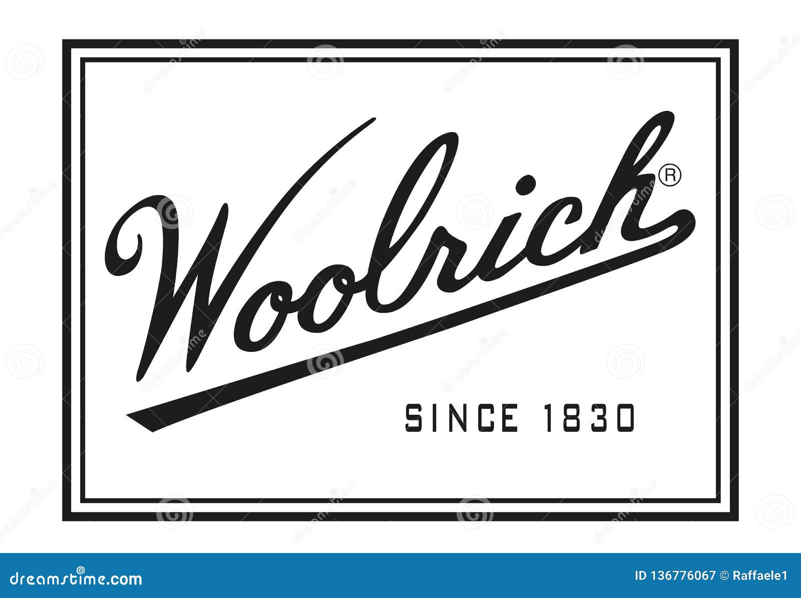 Woolrich Logo editorial photography. Illustration of couture - 136776067